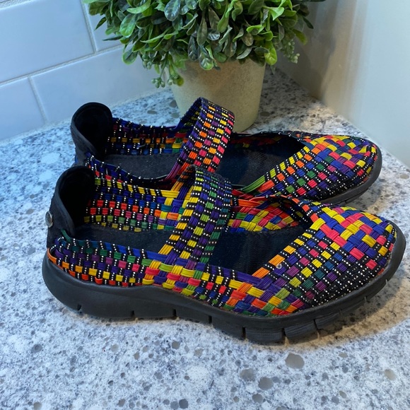 bernie mev. | Shoes | Bernie Mev Rainbow Colored Slip On Shoes | Poshmark